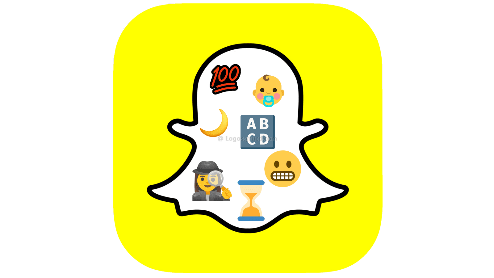 Snapchat社交媒体表情符号系列解析 - 云瑞Logo资源库